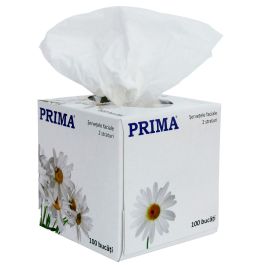 Servetele faciale, PRIMA, 2 straturi, 100 bucati - Vetro.ro