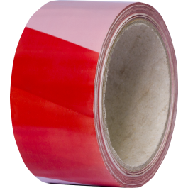 Banda adeziva delimitare+marcare alb/rosu 5cmx33m - Vetro.ro